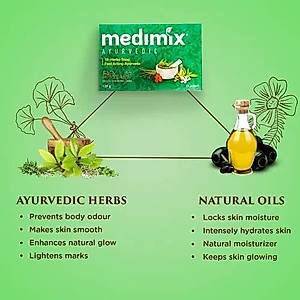 Medimix ayurvedic Hand Wash Soap, Made with 18 herbs and essential oils, Pocket-friendly, portable hand wash soap bars with herbal aroma, pack of 10(10 gmX 10)