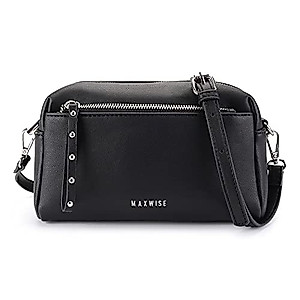 MAXWISE Small Crossbody Bag For Women Designer Shoulder Bag Mini Purse(Black)
