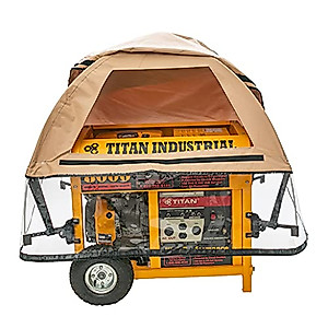 GenTent XL Generator Running Cover - Universal Kit - for Larger Open Frame Generators (Extreme, Tan)