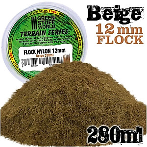 Green Stuff World for Models and Miniatures Static Nylon Flock - Beige 12mm 10142