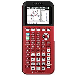 Texas Instruments TI-84 Plus CE Radical Red Graphing Calculator (Renewed)