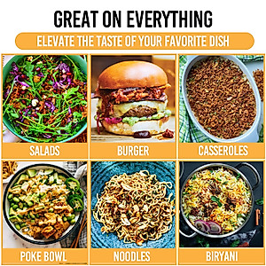 Crispy Fried Onions | 100% Natural (Non-GMO) | Gluten Free | KETO Friendly | No Sodium | Low Carb | Resealable Bag | 32 oz | By Nawabi Life