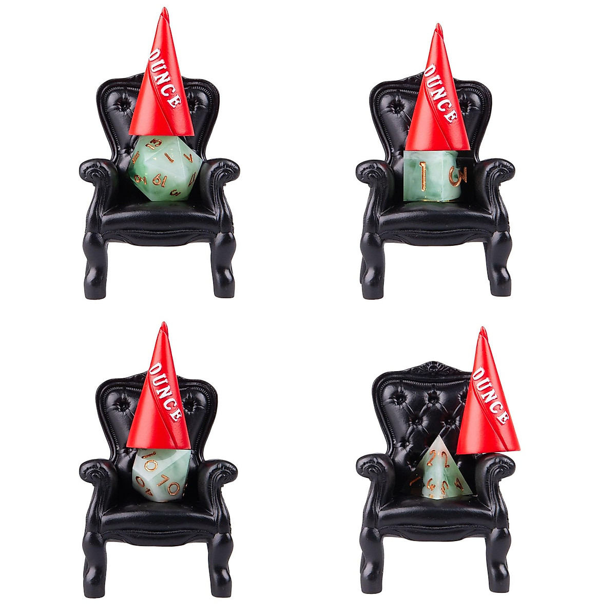 Cttasty Dice Jail, Time Out Chair and Dunce Hat, Accessories/Gift for Dungeons and Dragons, Punish Your Bad Dice in Our Chair of Shame