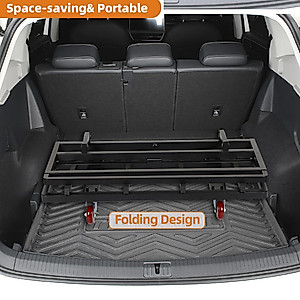 Eastrexon Folding Drywall Cart, Drywall Dolly with PU Swivel Casters, 44.5" x 22" x 37" Plywood Cart with 2200 LBS Load Capacity, Portable Panel Truck Cart for Handling Plywood, Plasterboard, Glass