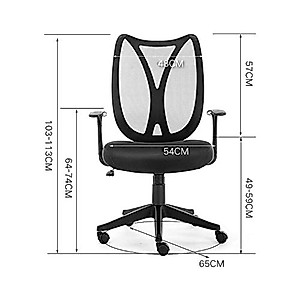 Desk Chair and Swivel Home Office Chair Mid Back with Lumbar Support Ergonomic Task Chair with Mesh Seat