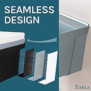 JS Jackson Supplies Tehila Grey Wall-Mounted Utility Sink Tub Kit, Wall-Mounted Utility Tub with Wall Bracket, Floating Utility Sink for Laundry Room, Garage, Workshop, and More