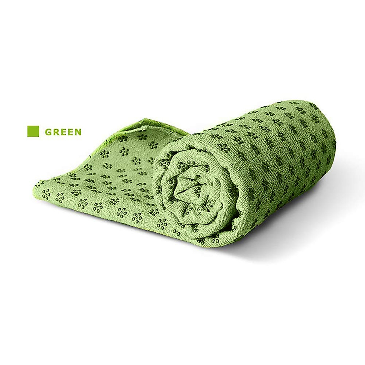 oAtm0eBcl Yoga Mat, Superfine Fiber Non-Slip Yoga Mat Cover Towel Blanket for Home, Gym Sports Fitness Exercise Pad Cushion Green