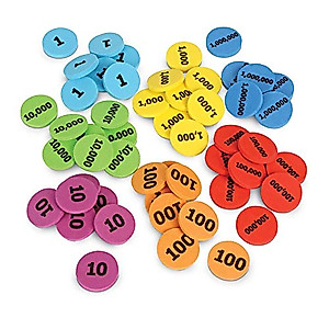 Learning Resources Place Value Disks, Early Math Skills, Set of 280 Pieces, Ages 6+