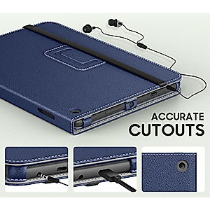 MoKo Case Fits All-New Amazon Kindle Fire HD 8 & 8 Plus Tablet (12th Generation/10th Generation, 2024/2022/2020 Release) 8",Slim Folding Stand Cover with Auto Wake/Sleep, Indigo