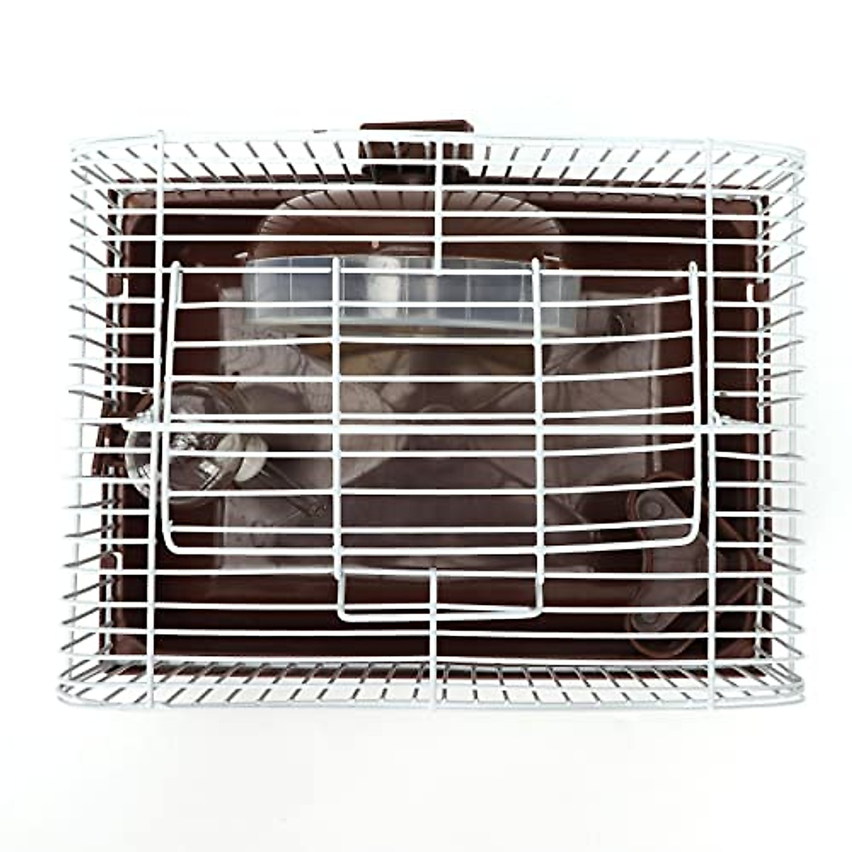 HEEPDD Hamster House Toy, Hamster Cage Breathable Portable Small Animal House with Water Bottle Bowl Running Wheel for Guinea Pigs Rabbits