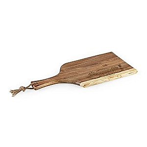 TOSCANA - a Picnic Time brand - Friends Central Perk Artisan 18" Acacia Charcuterie Board with Raw Wood Edge, Cheese Board, Serving Platter, (Acacia Wood)