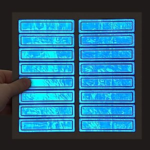 SmartSign Blue Retro Reflective Helmet Strips | 1" x 4", Pack of 16