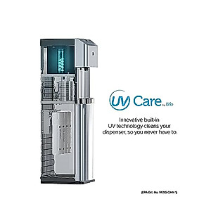 Brio Moderna Self Cleaning Bottleless Water Cooler Dispenser with Filtration – Adjustable Temperature – Digital Clock – LED Nightlight – Tri Temp Hot, Cold, and Room