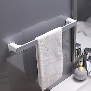 DOITOOL 1pc Rustproof Wall- Self Organizer Accessories Rod Holder Wall Storage Bedroom Bathroom Stand Stick Towel Heavy Wall-Mounted for Bar Duty Hand Hanger on Adhesive Bath Rack