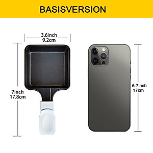 Non-Stick Coated Mini Iron Grill Cheese Pan Melting Accessories for Raclettes Replacement trays Raclette Dishes Mini Raclette pans,Square Shape(4PCS White color)