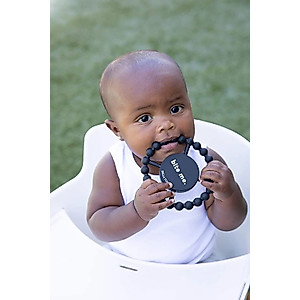 Bella Tunno Happy Teether – Soft & Easy Grip Baby Teether Toy, Silicone Teether Ring to Help Soothe Gums, Non-Toxic and BPA Free, Bite Me