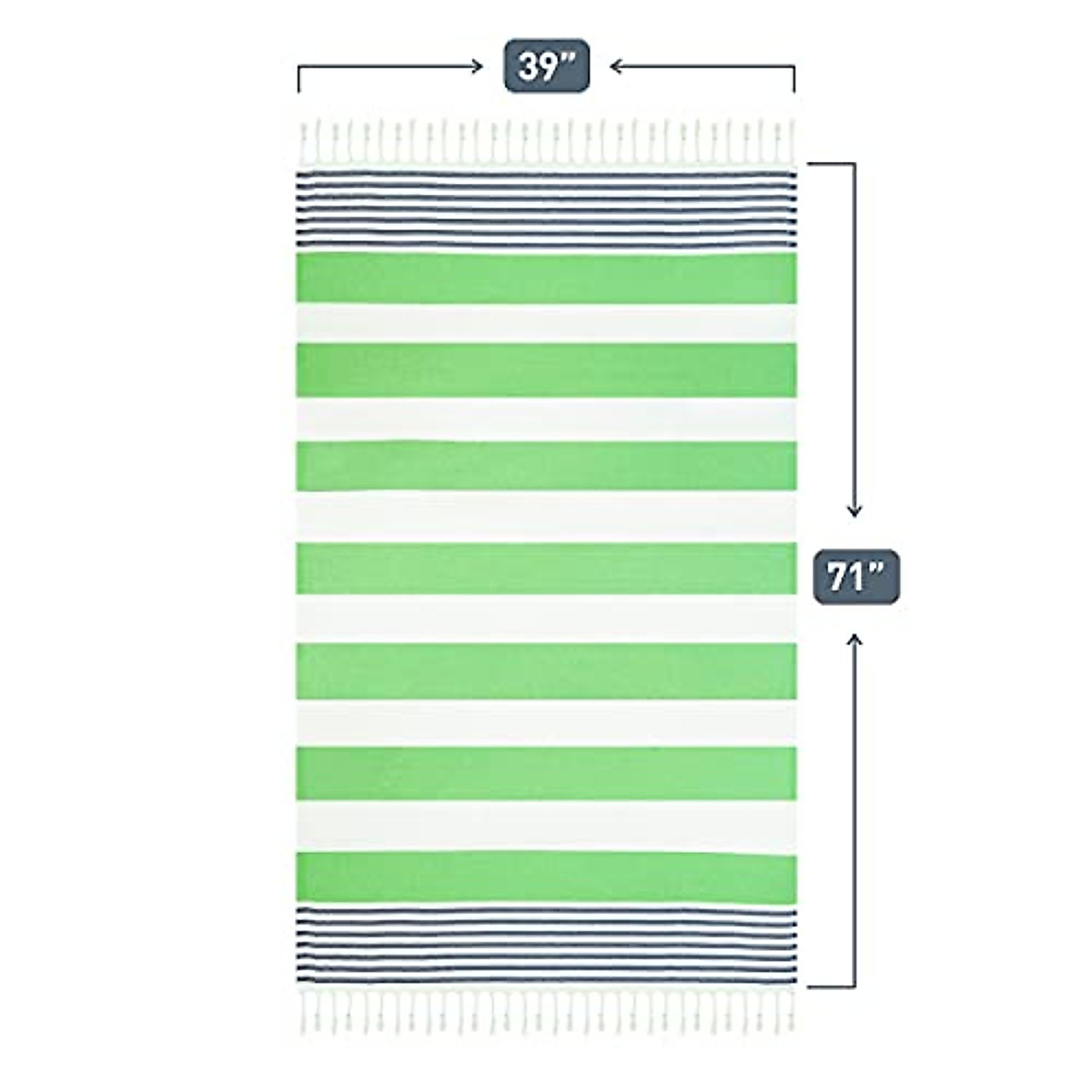 HAVLULAND Beach Towels,100% Turkish Cotton, Oversized 39x71 in, Sand Free Beach Towel, Large Turkish Towels for Beach, Pool, Bath, Cruise, Yoga, Gym, Travel Blanket - Pack of 6