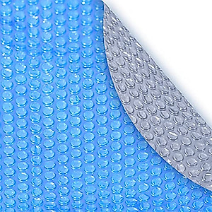 Pool Mate 1833S-10SB Box Extra Heavy-Duty Space Age Swimming Pool Solar Heating Cover, 18 x 33 Oval, Silver