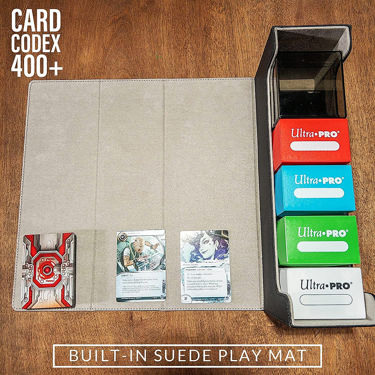 Guilt Free Gaming Card Codex 400+ | TCG Deck Storage - Holds Sleeved Cards, Deck Boxes, and More. Protection for your Collection