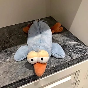 Otter Pencil Pouch, Plush Animal Stationery Pouch, Pencil Case Bag Box Stocking Stuffers Cute Creative Animal Cartoon Large Capacity Shark Bird Zipper Organizer Storage Bag Box (Hummingbird)