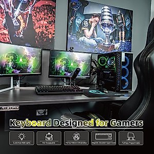CIY X77 Hot-Swappable Mechanical Keyboard/RGB Gaming Keyboard/USB C/Anti Ghosting/N-Key Rollover/Compact Layout 87 Key/Detachable Magnetic Upper Cover/Wired Keyboard for Mac Windows