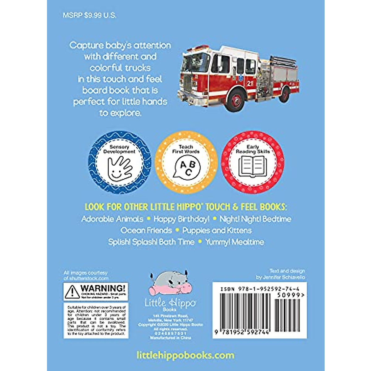 Trucks - Touch and Feel Board Book - Sensory Board Book