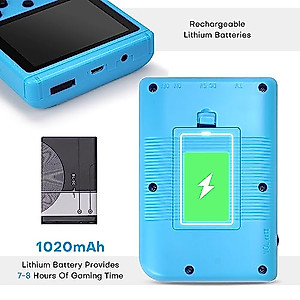 Retro Handheld Game Console,Handheld Game Console， 400+ Classical FC Games,Portable Gaming Kids Electronics with Color case Mini Video Games Gameboy Support Connecting TV & 2 Players(Blue 400)
