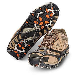 Yaktrax Traverse Heavy-Duty Traction Spikes for Walking on Snow and Ice, Black, X-Large (1 Pair)