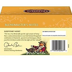 Celestial Seasonings Herbal Tea, Sleepytime Honey, Caffeine Free Sleep Tea, 20 Tea Bags (Pack of 6)
