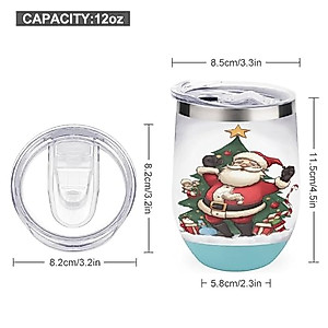 Stainless Steel Insulated Cup, Merry Christmas Print 304 Stainless Steel, Smooth Round Rim Ideal for Office, Home, And Gift Giving