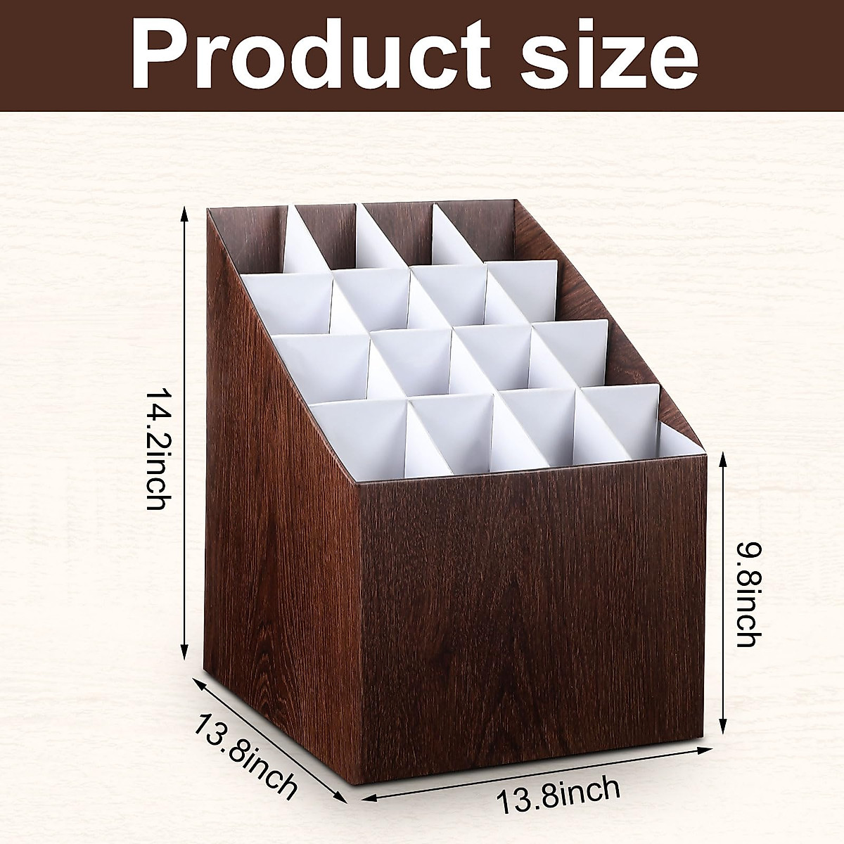 Patelai Blueprint Storage Organizer, Construction Plan Holder, Vertical File Box, Poster Storage Map Holder Station for Office School, 16 Slots(1 Pack)