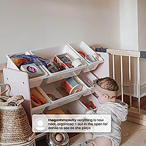 Delta Children MySize 9 Bin Plastic Toy Organizer - Greenguard Gold Certified, Grey