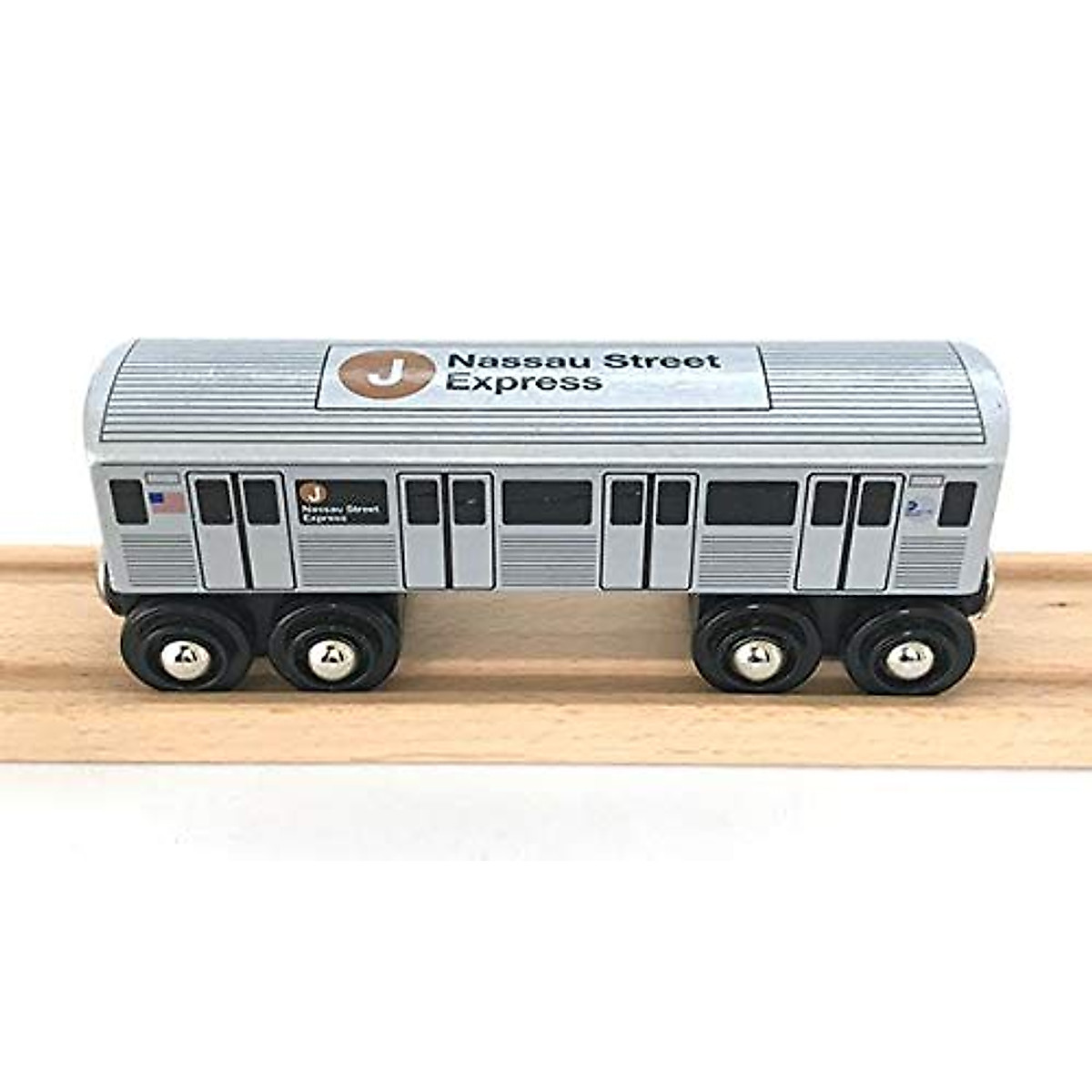Munipals MP01-110J NYC Subway J-Train Nassau Street Express Wooden Railway Compatible R179