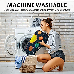 Custom Planet Blanket with Name for Kids - Soft, Fuzzy & Cozy - 30"x40" Lap Size Kids Throw Blanket for Couch, Office - Blue Cute Warm Blankets Gifts