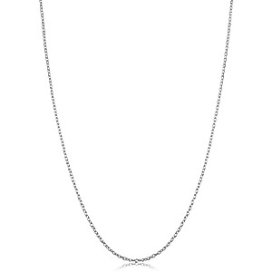 Kooljewelry Sterling Silver Round Cable Chain Necklace (1.2 mm, 30 inch)