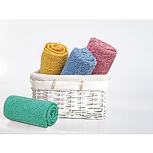 Textila Terry Washcloth Pack of 10 - Multicolor - 12x12 Inches, Soft and Absorbent - Perfect for Bath, Face, Hand, Kitchen, Spa, Hotel, Gym, and Home Use.