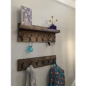 Coat Rack, Coat Hooks, Entryway Organizer Wall Mounted