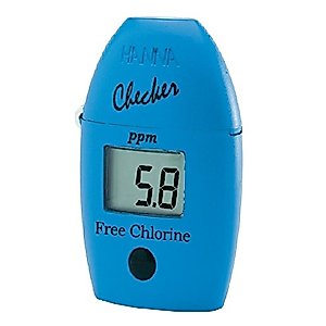 COMBO! Hanna Instruments HI701 Checker HC Handheld Colorimeter for Free Chlorine plus (1) HI 701-25 (25 extra tests)