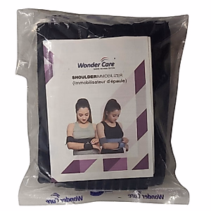Wonder Care WC -Shoulder Immobilizer Arm Sling Elastic Brace for Clavicle Collar Bone Dislocation Subluxation Shoulder stabilizer Compression Brace After Rotator Cuff Surgery(30"-41")