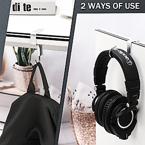 Student Purse Table Hook Desk Office Bag Hook Nail Free Purse Hanger Aluminium Alloy Purse Holder Handbag Hook Hanger Holder Bag Hanger for Table Hanging Storage Decor (4 Pcs, 2.6 cm/ 1.02 Inches)