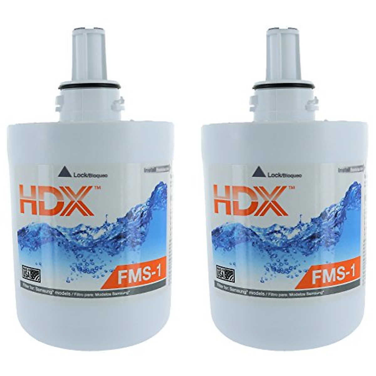 HDX FMS-1 Replacement Water Filter / Purifier for Samsung Refrigerators (2 Pack)
