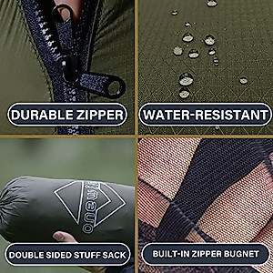 Onewind Airstream Camping Hammock with Mosquito Net and Windsock, Lightweight and Convertible Hammock, Holds up to 400 lbs, Ideal for Camping, Hiking, Backpacking, OD Green