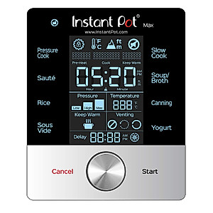 Instant Pot Max 6 Quart Multi-use Electric Pressure Cooker with 15psi Pressure Cooking, Sous Vide, Auto Steam Release Control and Touch Screen