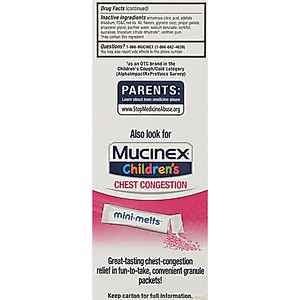 Mucinex Children's Congestion & Cough Liquid, Berrylicious, 6.8oz (Packaging May Vary)