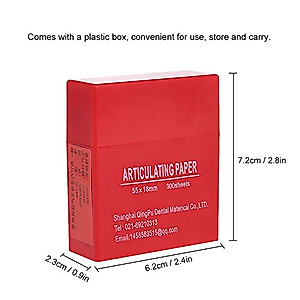 EDTara Dental Articulating Paper Strips Dental Lab Products Tool Oral Teeth Care Material 300 Sheet/Box Blue