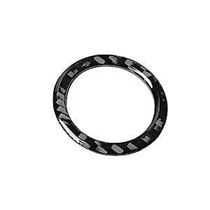 NC Carbon Fiber Styling Trim Cover Sticker Compatible with Q5 A4L A5 (Engine Start Stop Cover Ring A)