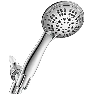 High Pressure Shower Heads with Handheld 6 Spray Settings Detachable Shower Head Set with Extra Long Hose 60 Inches Multi Angle Adjustable Brass Swivel Ball Bracket for Low Water Pressure