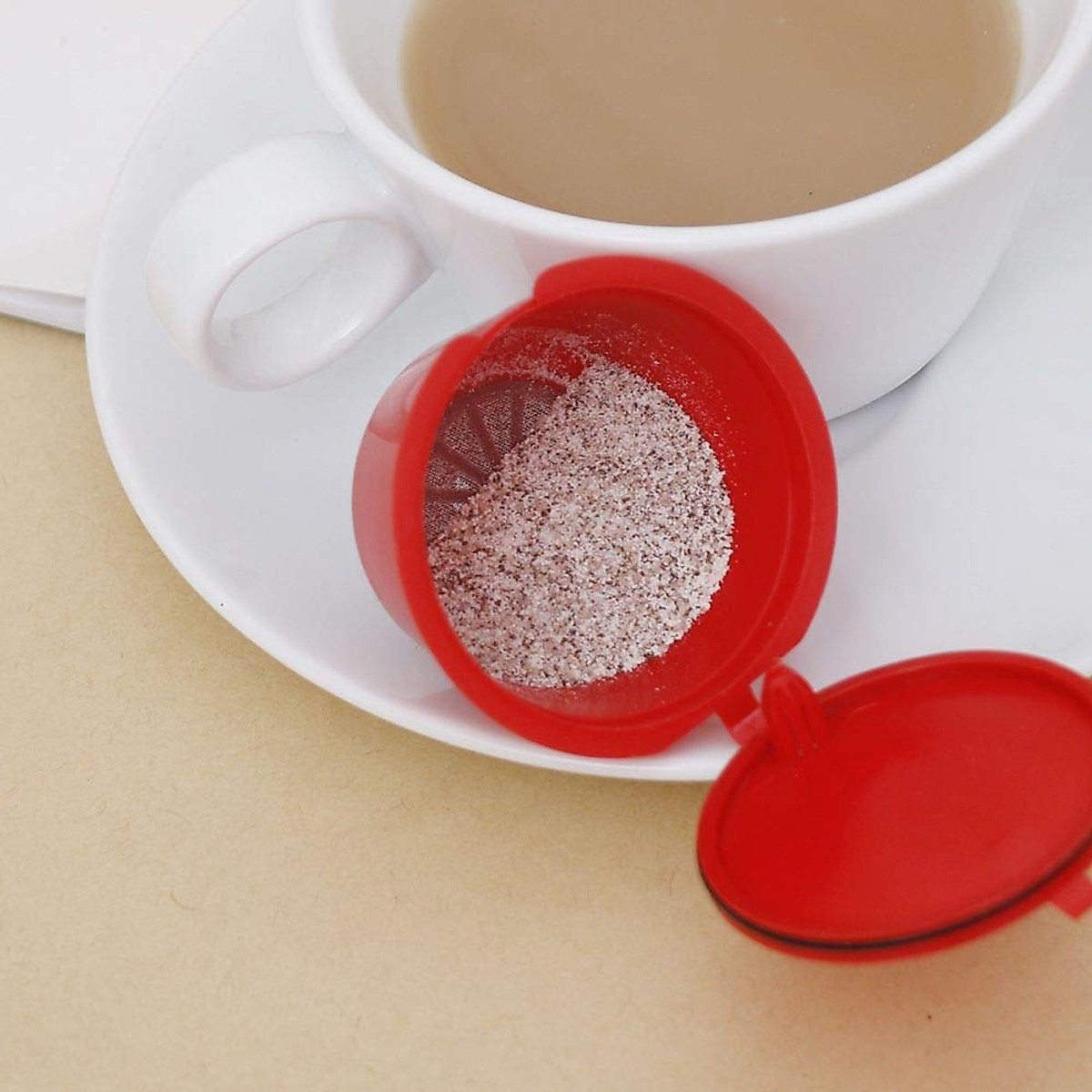 iSuperb 7PCS Reusable Coffee Capsules Refillable Brewers Compitiable (Grenn+Red+Blue+Rose red+Purple+Pink+Yellow)