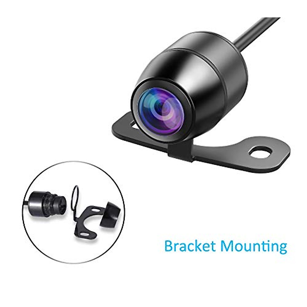 Reverse Backup Camera,170 Degree Wide View Angle Universal Car Front/Side/Rear View Camera,2 Installation Options,Removable Guildlines,Mirror Non-Mirror Image,12V only
