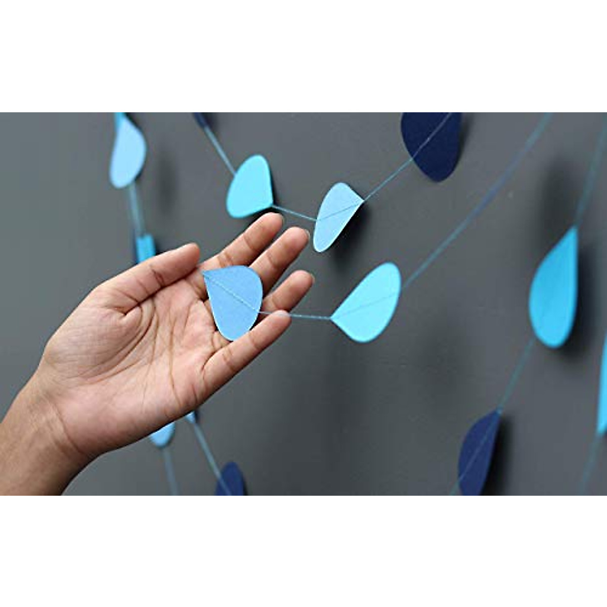 Boston Creative Company Raindrop Garland Paper Raindrops Raindrop Paper Garland Nursery Decor April Showers Spring Garland Raindrop Baby Shower #GAR_052